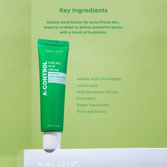 NineLess A-Control Azelaic Acid Cream – Allurify.pk